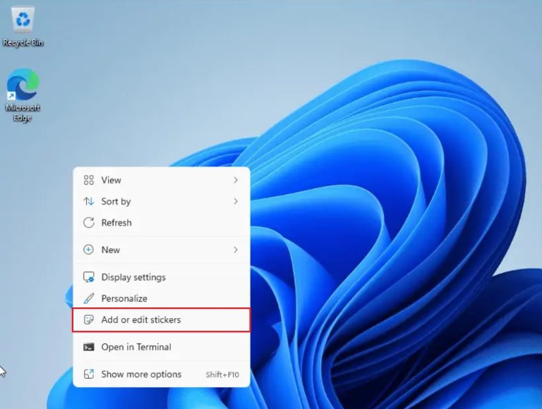 How to Enable Desktop Stickers in Windows 11 - Geek Rewind