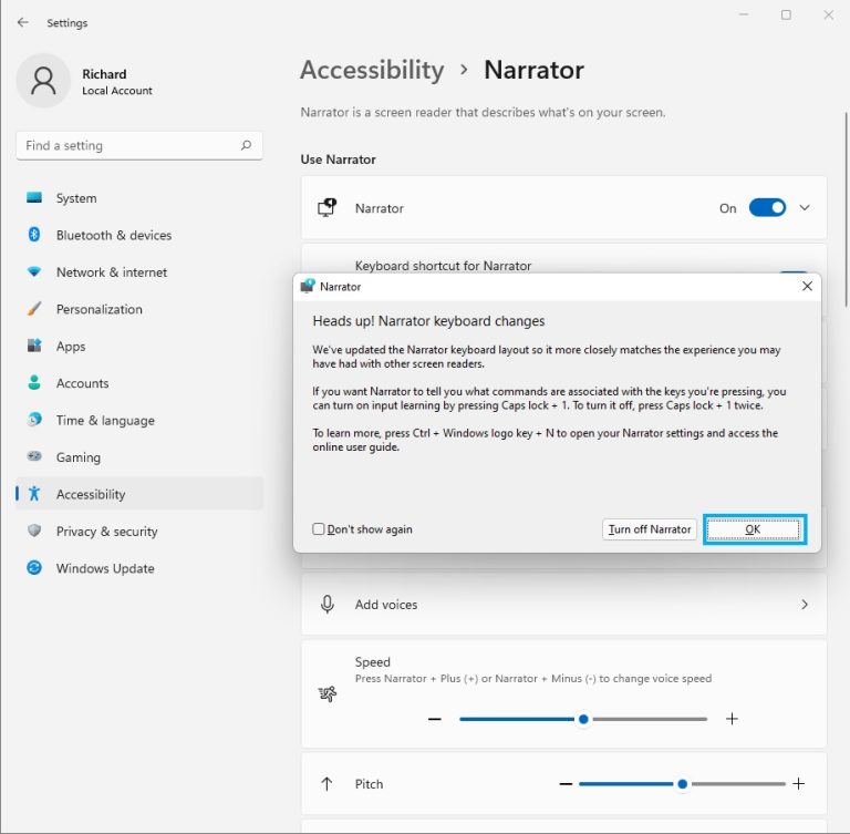 How to Enable or Disable Narrator in Windows 11 - Geek Rewind