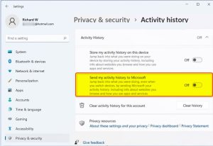 How to Manage Activity History in Windows 11 - Geek Rewind