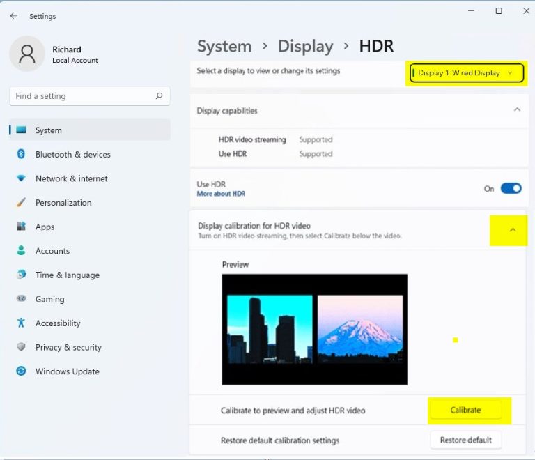Calibrate HDR Display in Windows 11 - Geek Rewind