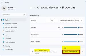 Enable or Disable Audio Enhancements in Windows 11 - Geek Rewind
