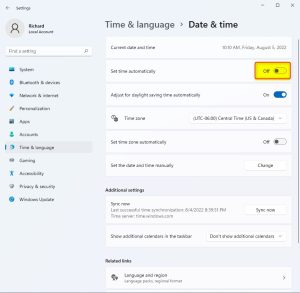 Manual Date and Time Adjustment in Windows 11 - Geek Rewind