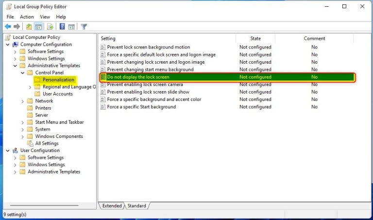 Disable or Enable Lock Screen in Windows 11 - Geek Rewind