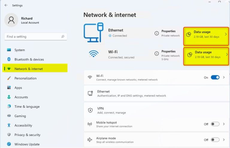 How to Reset Network Data Usage in Windows 11 - Geek Rewind