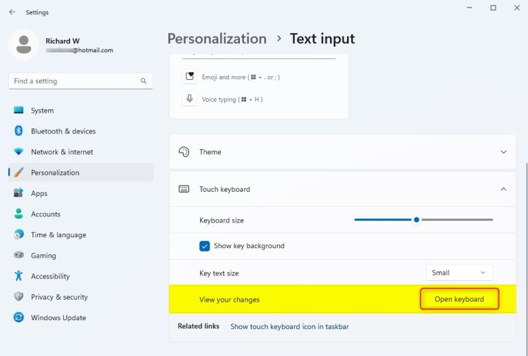 How to Open the Touch Keyboard in Windows 11 - Geek Rewind