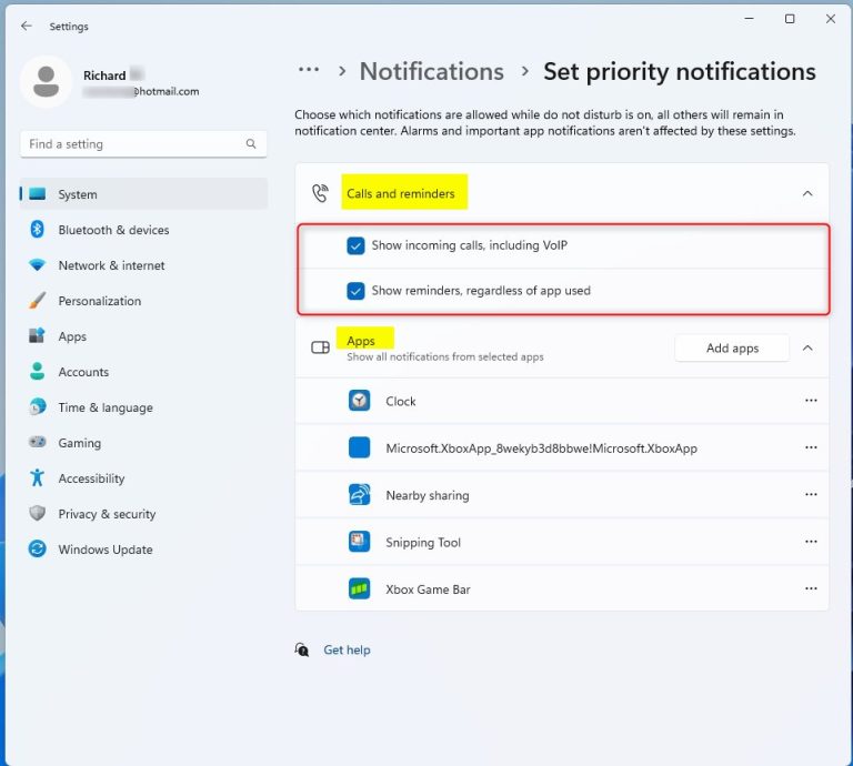 Set Priority Notifications in Windows 11 - Geek Rewind
