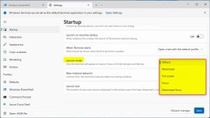 Changing the Launch Mode of Windows Terminal in Windows 11 - Geek Rewind