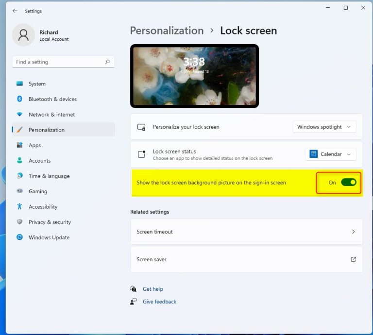 Disable Lock Screen Background in Windows 11 - Geek Rewind