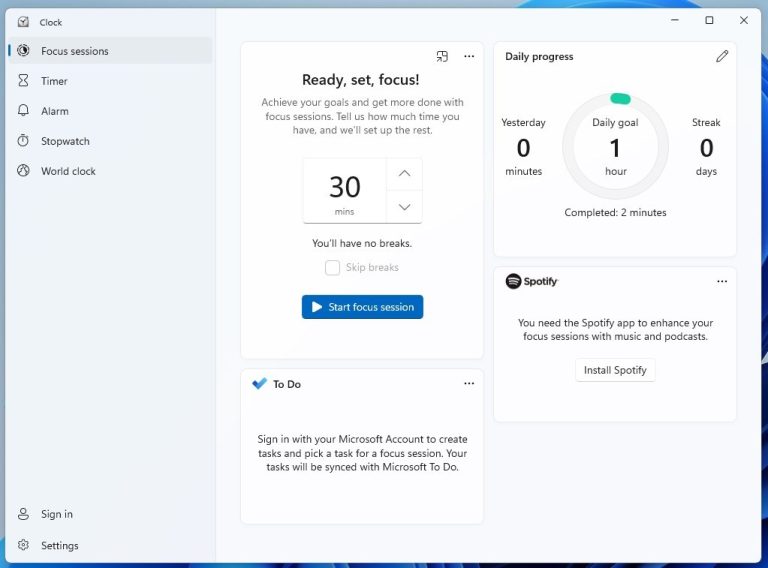 How to Start and End Focus Sessions in Windows 11 - Geek Rewind