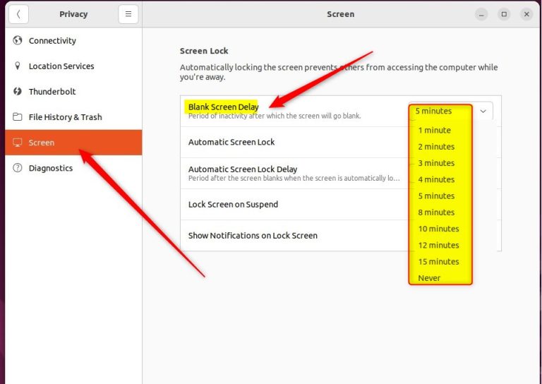 How to Change Screen Timeout in Ubuntu Linux - Geek Rewind
