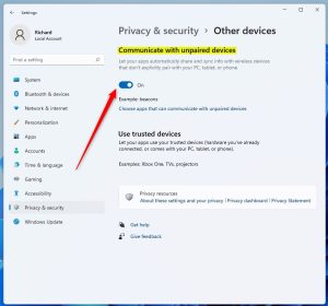 How to Control App Communication with Unpaired Devices in Windows 11 - Geek Rewind
