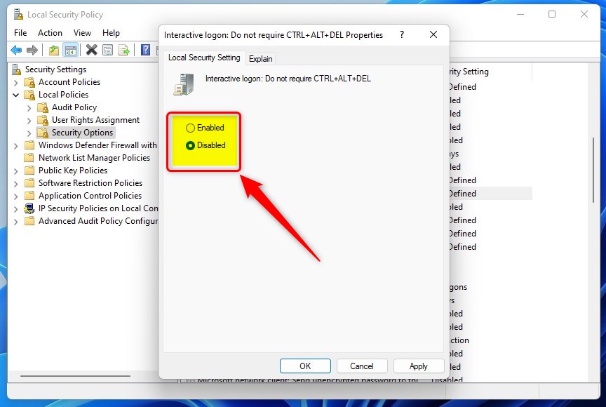 Enable Ctrl Alt Del For Windows 11 Sign In Geek Rewind