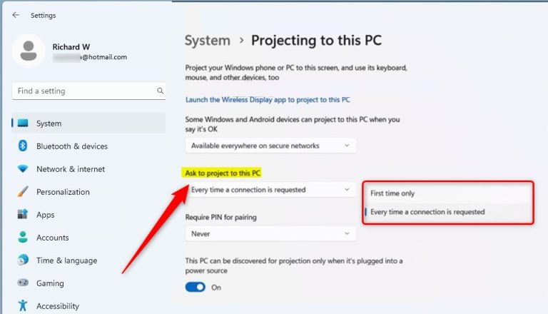 How to Adjust Projecting Settings in Windows 11 - Geek Rewind