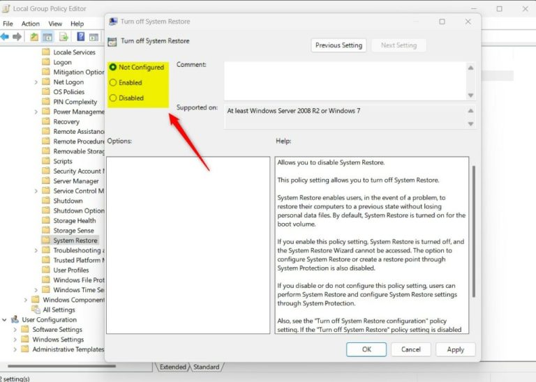 How to Enable or Disable System Restore in Windows 11 | Geek Rewind