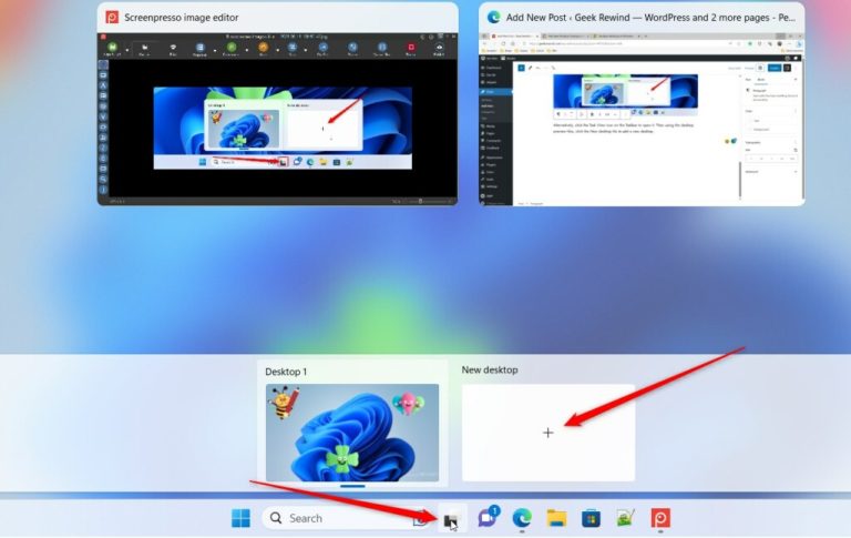 Add New Multiple Desktops in Windows 11 | Geek Rewind