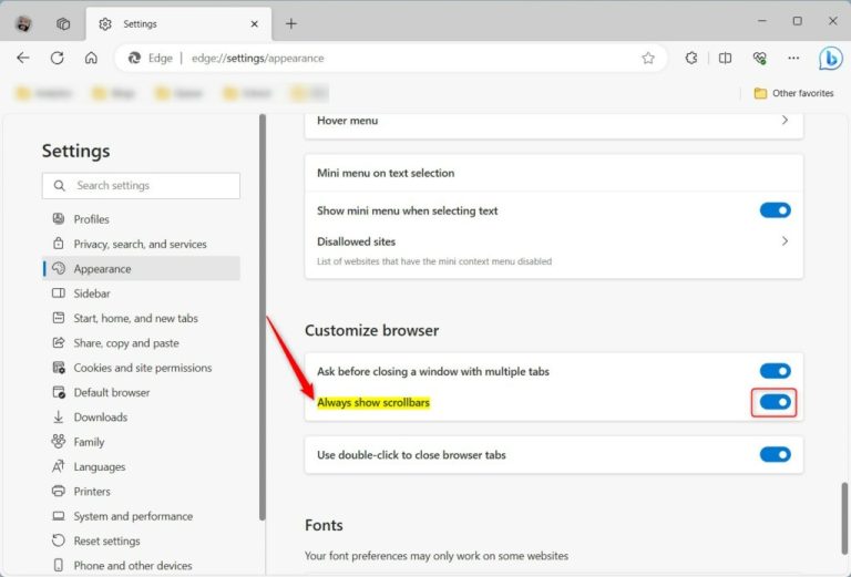 How to Enable or Disable “Always show scrollbars” in Microsoft Edge - Geek Rewind