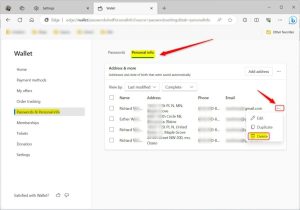 How to Delete Address from Wallet in Microsoft Edge - Geek Rewind
