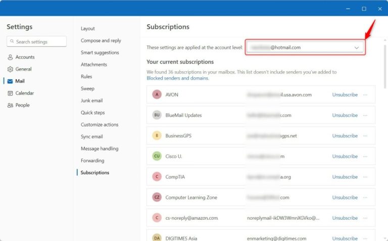 How to Unsubscribe from Email Subscriptions in Outlook on Windows 11 ...