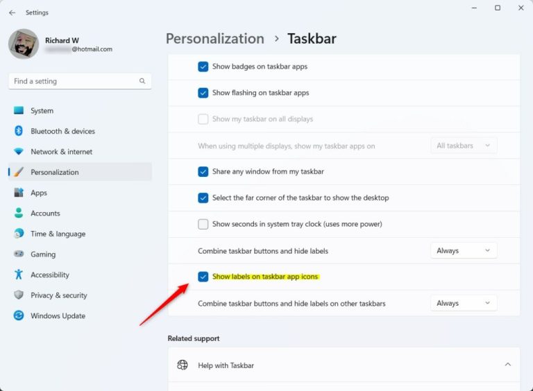 How to Enable or Disable Labels for Pinned Apps on the Windows 11 Taskbar - Geek Rewind