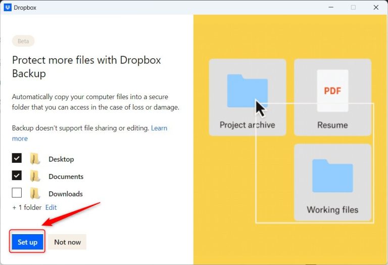 How to Manage Dropbox Backups on Windows 11 - Geek Rewind