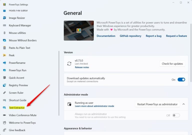 How to Turn PowerToys Text Extractor On or Off in Windows 11 - Geek Rewind