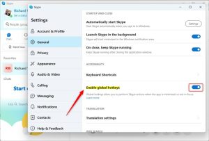 How to Enable or Disable “Global hotkeys” in Skype on Windows 11 - Geek Rewind