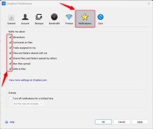 How to Manage Dropbox Notifications on Windows 11 - Geek Rewind