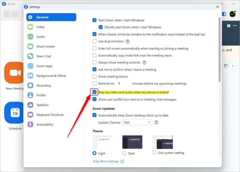 How to Stop Zoom Video and Audio Automatically on Screen lock in ...