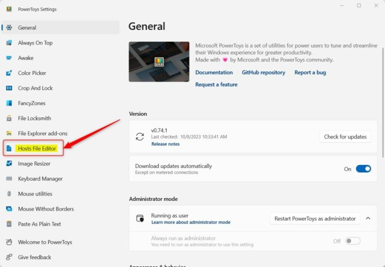 How to Edit Hosts file with PowerToys in Windows 11 - Geek Rewind