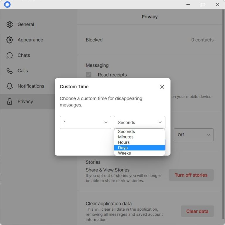 How to Enable Disappearing Messages in Signal on Windows 11 - Geek Rewind
