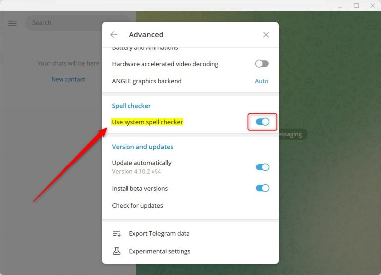 How to Enable or Disable Spell Checker in Telegram on Windows 11 - Geek Rewind
