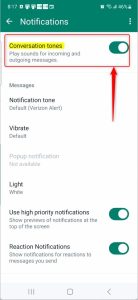 How to Enable or Disable Conversation Tones in WhatsApp - Geek Rewind