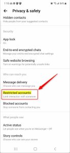 How to Manage Restricted Accounts in Messenger - Geek Rewind