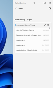 How to Clear Recent Activity in Windows 11 Copilot - Geek Rewind