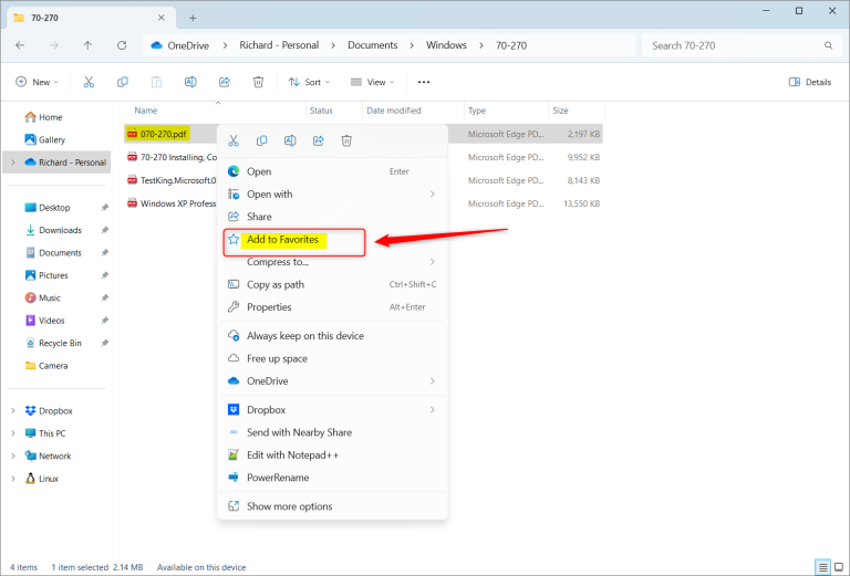 How to Manage Favorites in Windows 11 File Explorer - Geek Rewind