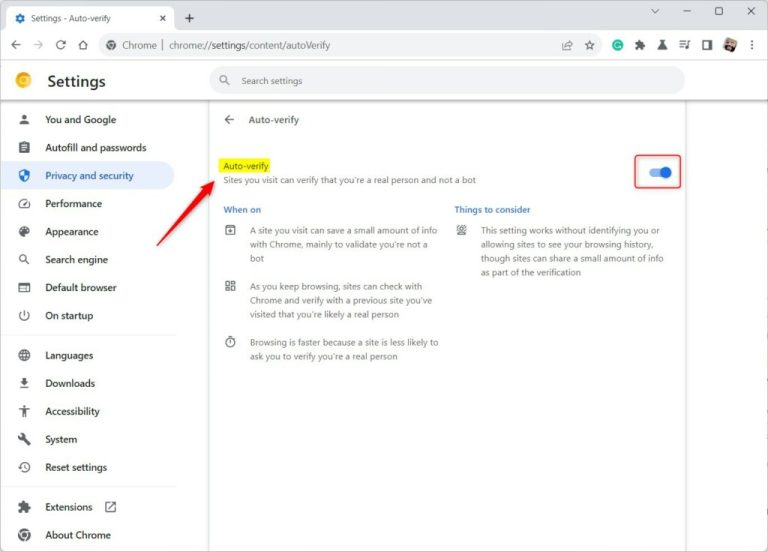 How to Turn “Auto-verify” On or Off in Google Chrome - Geek Rewind