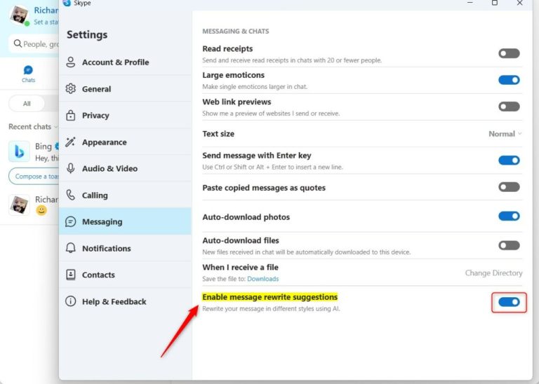 How to Enable Message Rewrite Suggestions in Skype - Geek Rewind