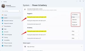 Change Power Button Behavior in Windows 11 - Geek Rewind