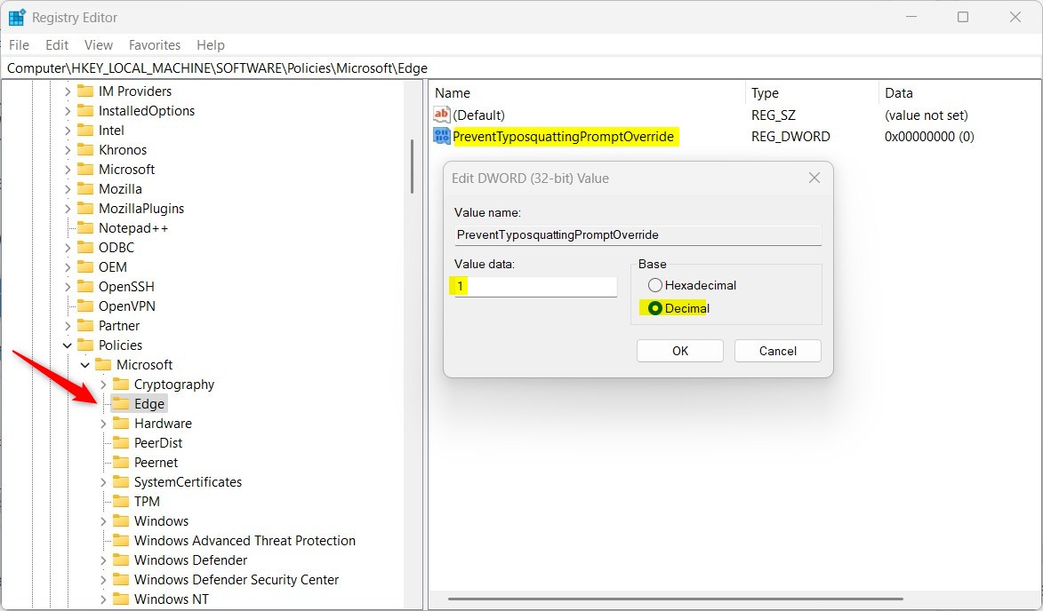 Disable Website Typo Protection Override In Microsoft Edge Geek Rewind
