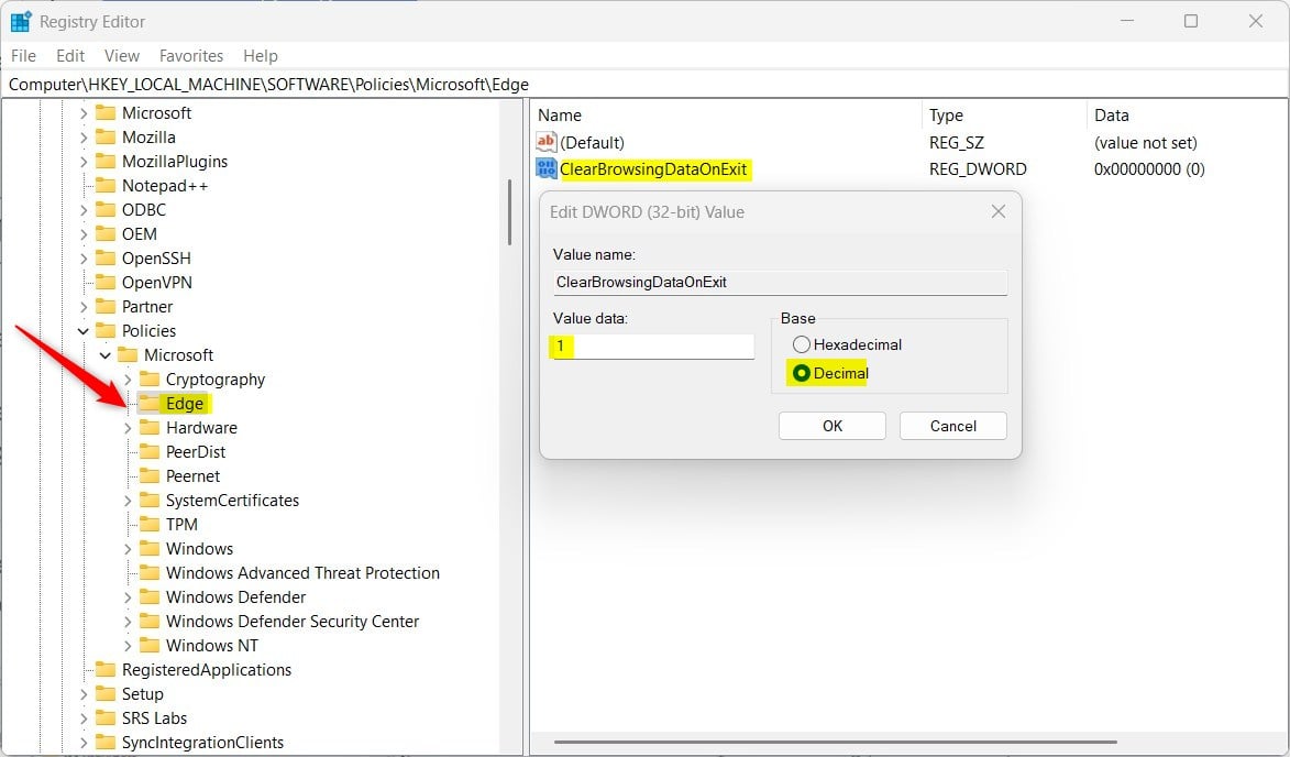 Auto Clear Browsing Data In Microsoft Edge Geek Rewind