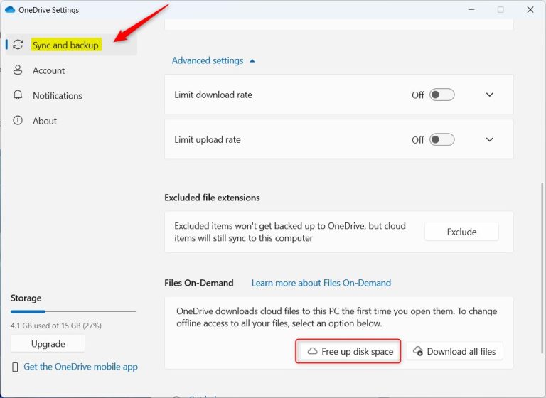 Free Up Disk Space with OneDrive in Windows 11 - Geek Rewind