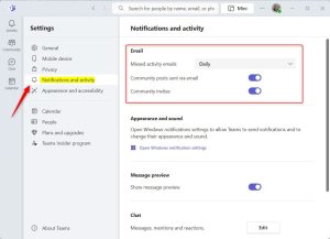Manage Missed Activity Emails in Microsoft Teams - Geek Rewind