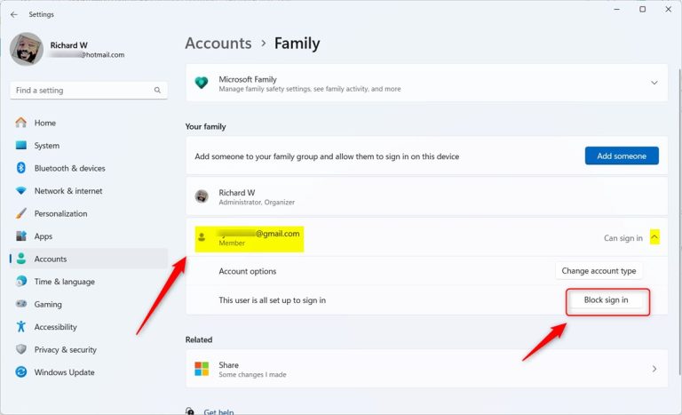 Manage Microsoft Family Safety Accounts on Windows 11 - Geek Rewind
