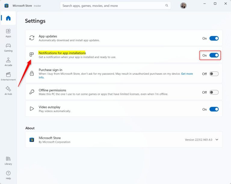 Enable or Disable Microsoft Store Notifications on Windows 11 - Geek Rewind