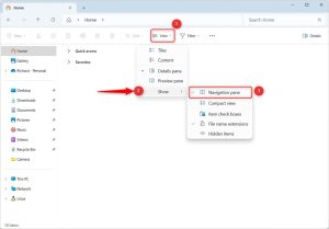 Hide or Show Navigation Pane in Windows 11 - Geek Rewind