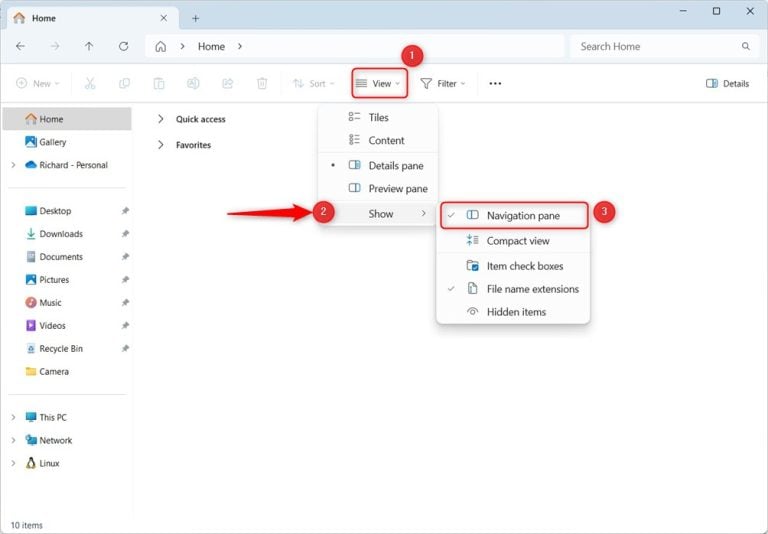 Hide Or Show Navigation Pane In Windows 11 Geek Rewind