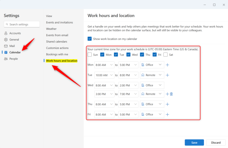How to Set Work Hours and Location in Outlook on Windows 11 - Geek Rewind