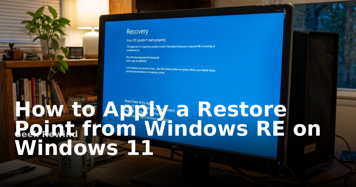 How to Apply a Restore Point from Windows RE on Windows 11 | Geek Rewind