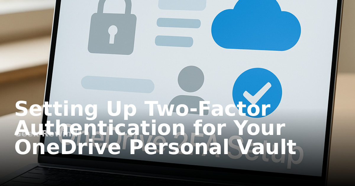 Setting Up Two-Factor Authentication for Your OneDrive Personal Vault ...