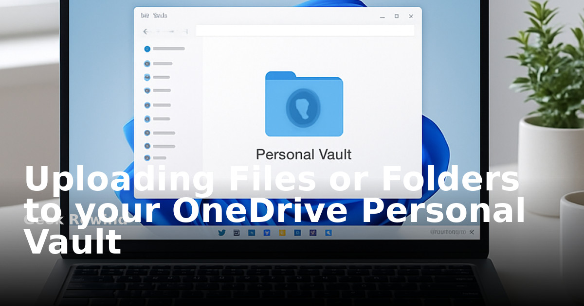 Uploading Files or Folders to your OneDrive Personal Vault | Geek Rewind